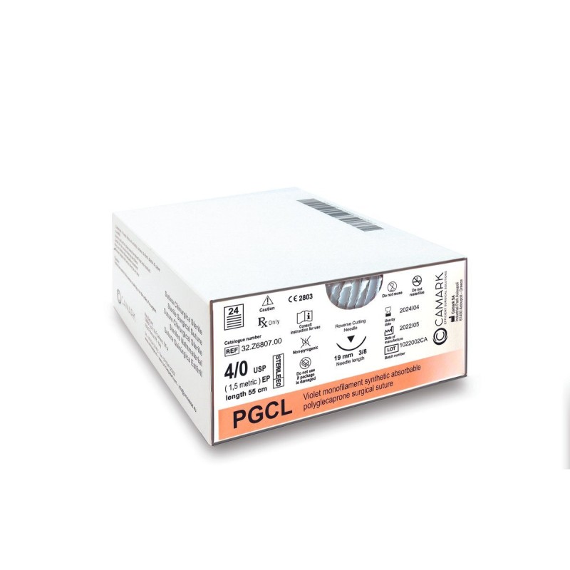 Cutie 24 fire de sutura monofilament, sintetice, resorbabile, din PGCL ...
